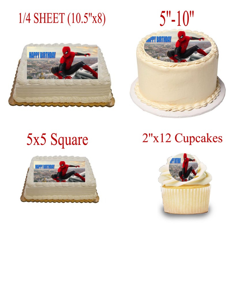 Spider-man Edible Cake Topper/icing Sheet - Etsy Canada