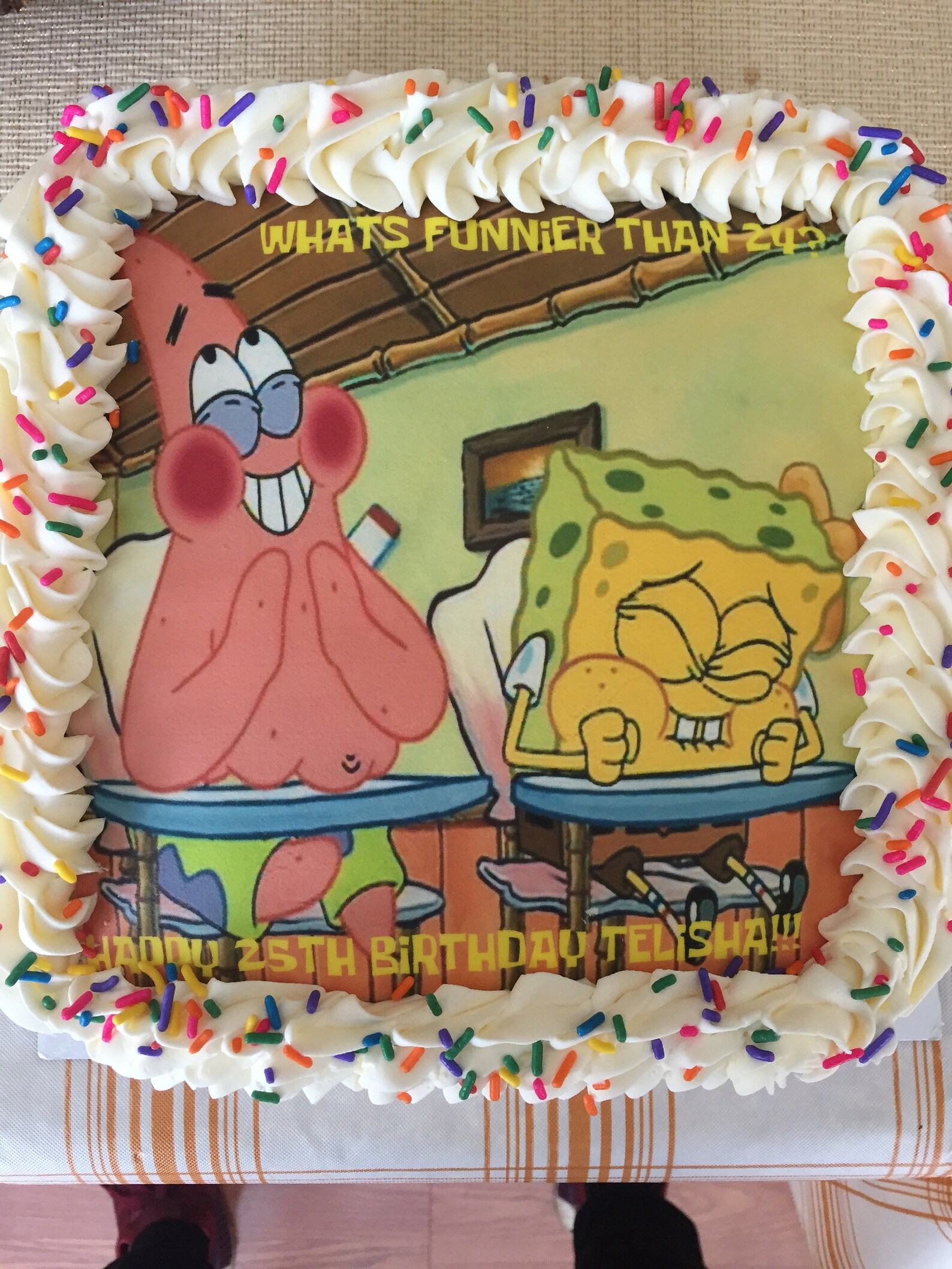 SPONGEBOB and PATRICK Party image edible cake topper | Etsy