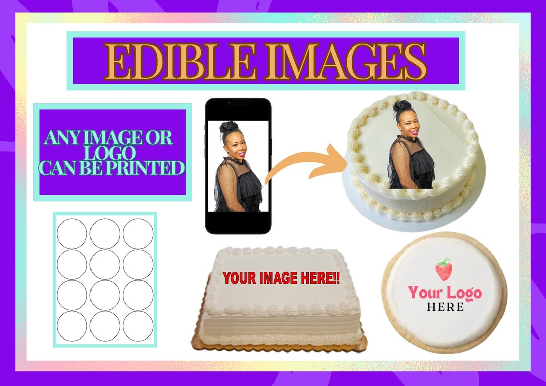 Custom Edible Cake Topper | Photo Image Sugar Sheet - Etsy