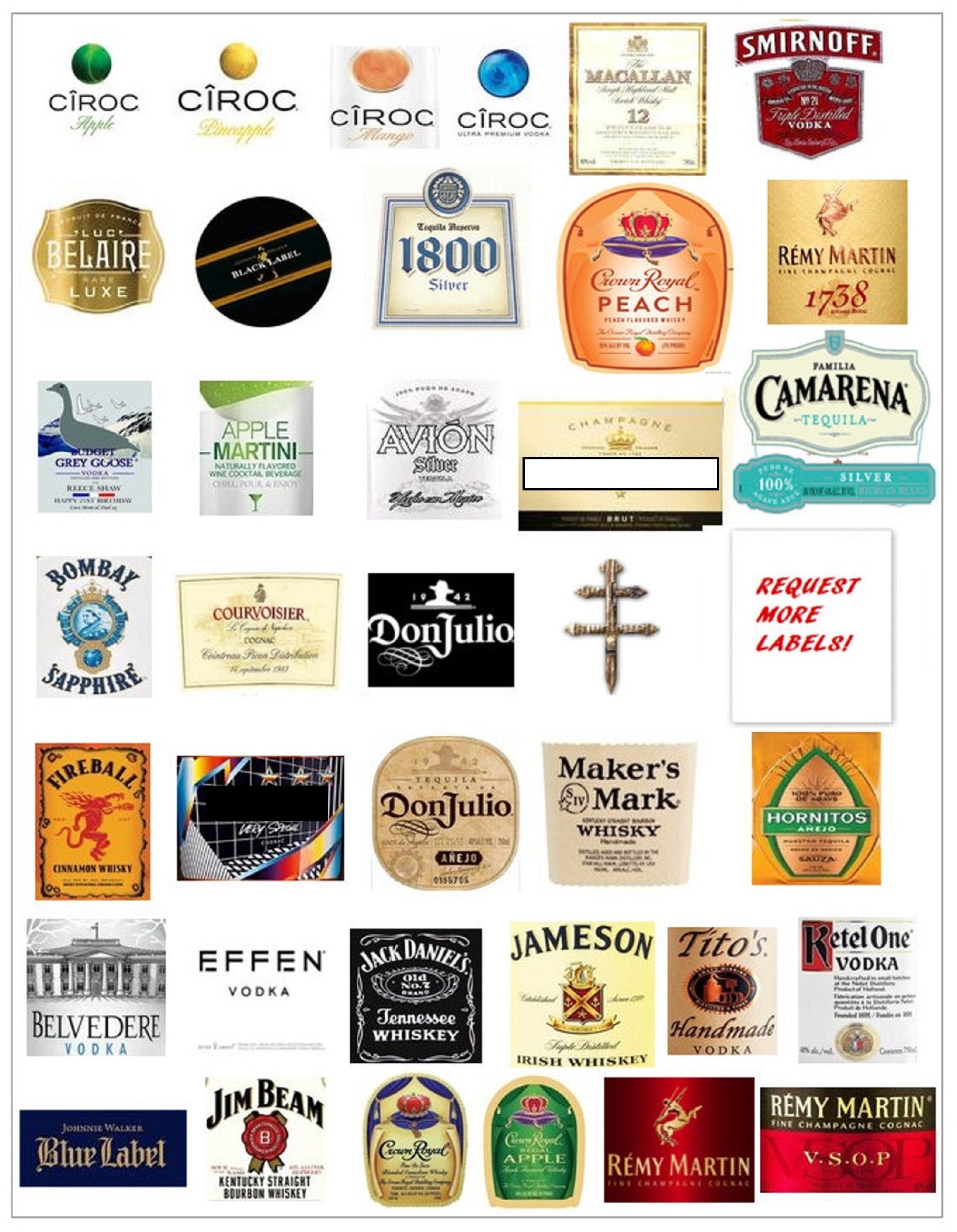 Mini Liquor Edible Sheet - Etsy