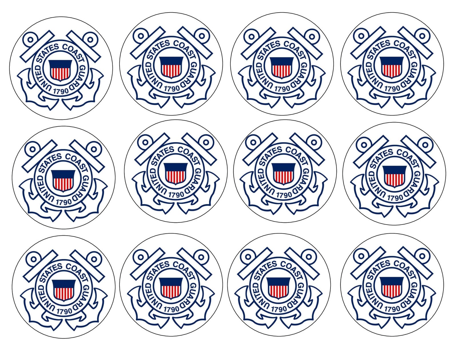 Military Seals Edible Cupcake Toppers, Frosting Paper - Etsy