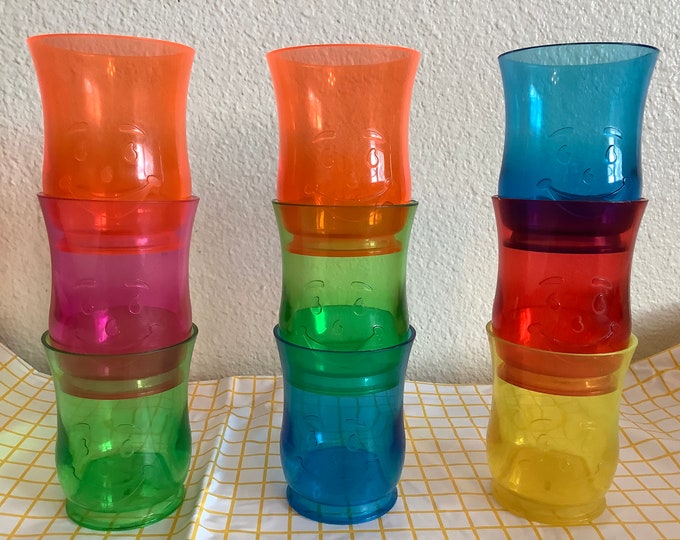 Vintage 1980s Kool-aid Man Multi Color Face Cups Set of 9 - Etsy