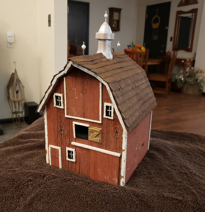 Red/ White Hip Roof Barn 01 - Etsy