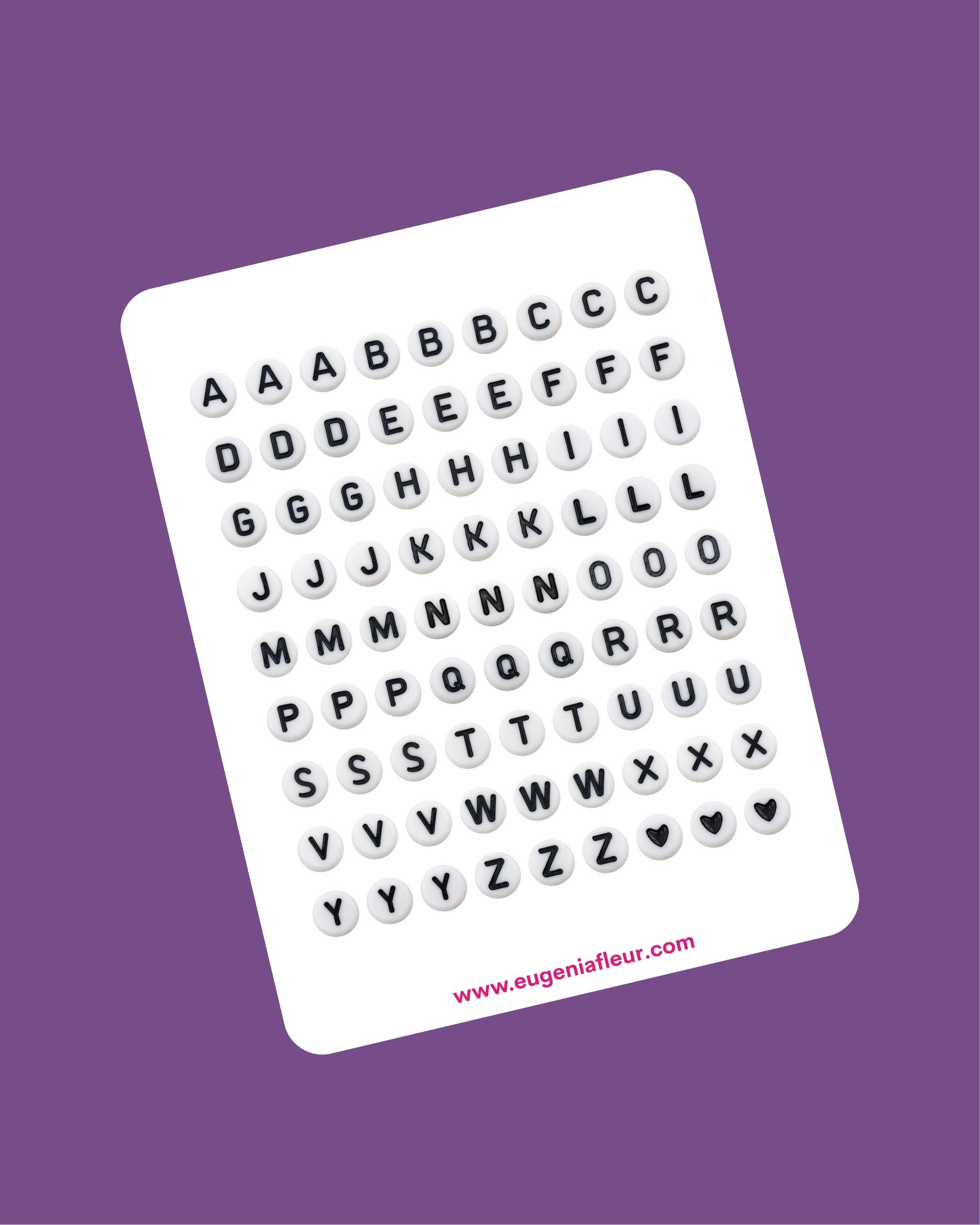 Letter Beads || Planner & Journal Stickers - Etsy