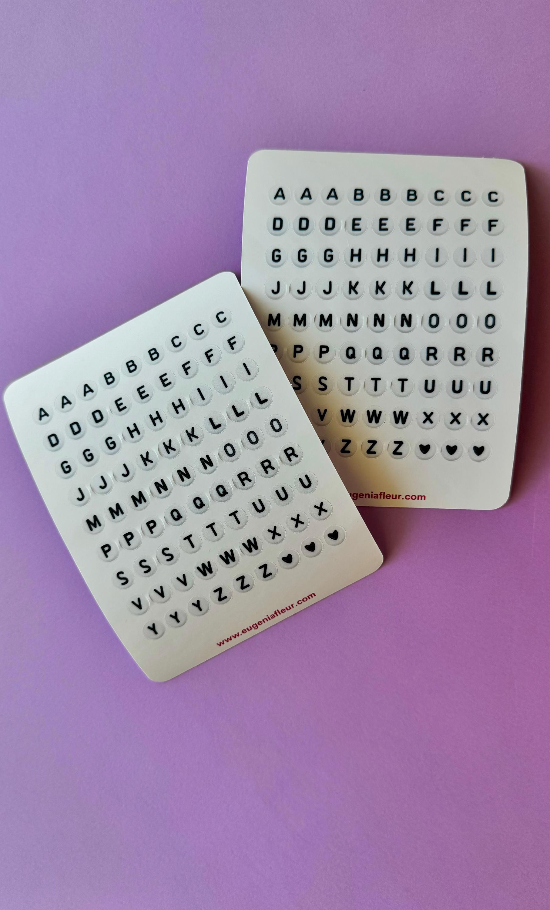 Letter Beads || Planner & Journal Stickers - Etsy