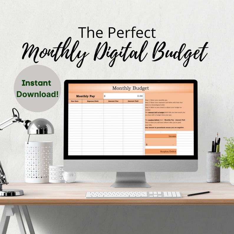 Digital Budget Planner, Bill Tracker, Budget Journal, Budget ...