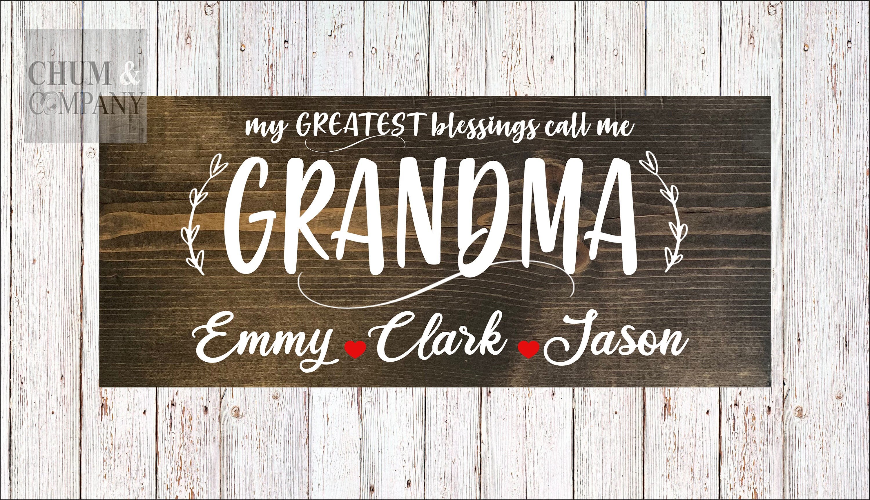 Mother's Day Gifts, Gifts for Grandma, Personalized Grandma Sign ...