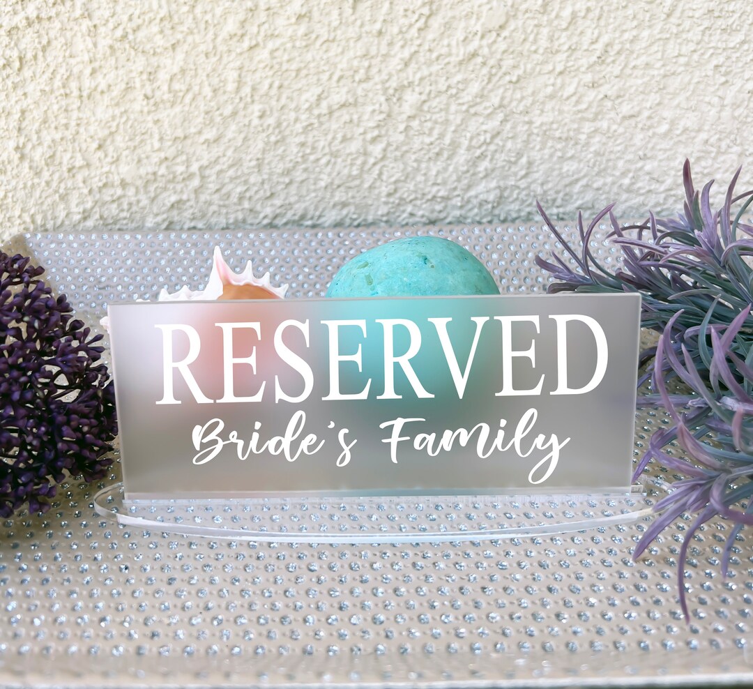 Reserved Sign, Reserved Wedding Table Sign, Custom Reserved Sign ...