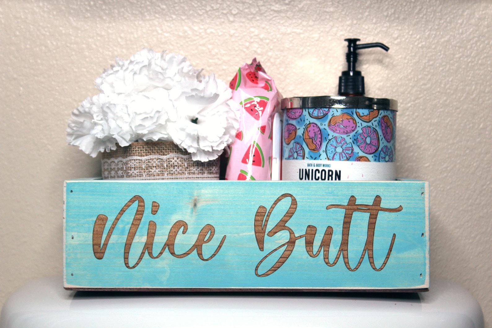 Nice Butt Box, Laser Engraved Butt Box, Farmhouse Bathroom Decor ...