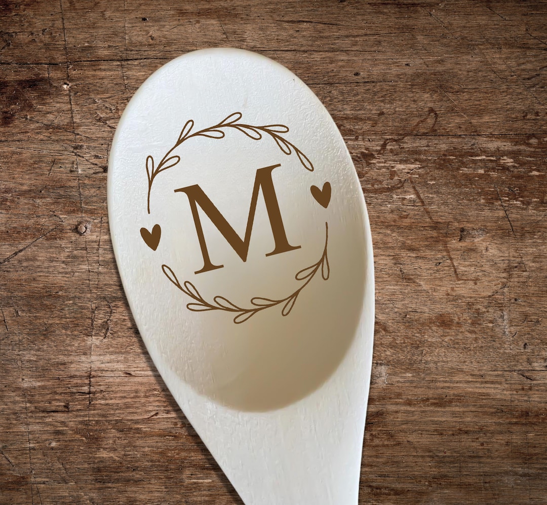 Custom Letter Monogram Wood Spoon, Monogram Gifts, Custom Christmas ...