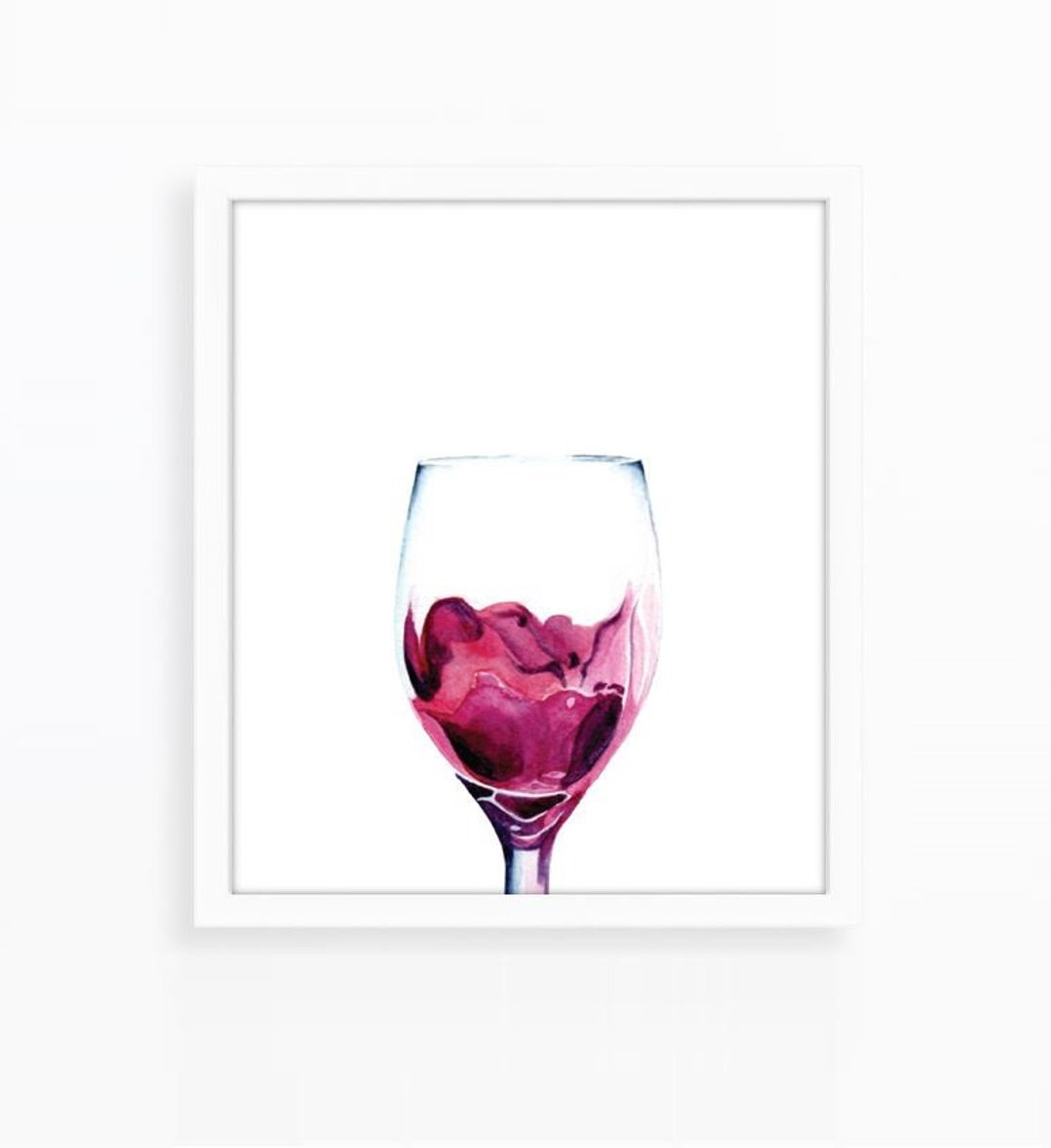 Rotwein Glas Aquarell Druck Kunstwerk - Etsy.de