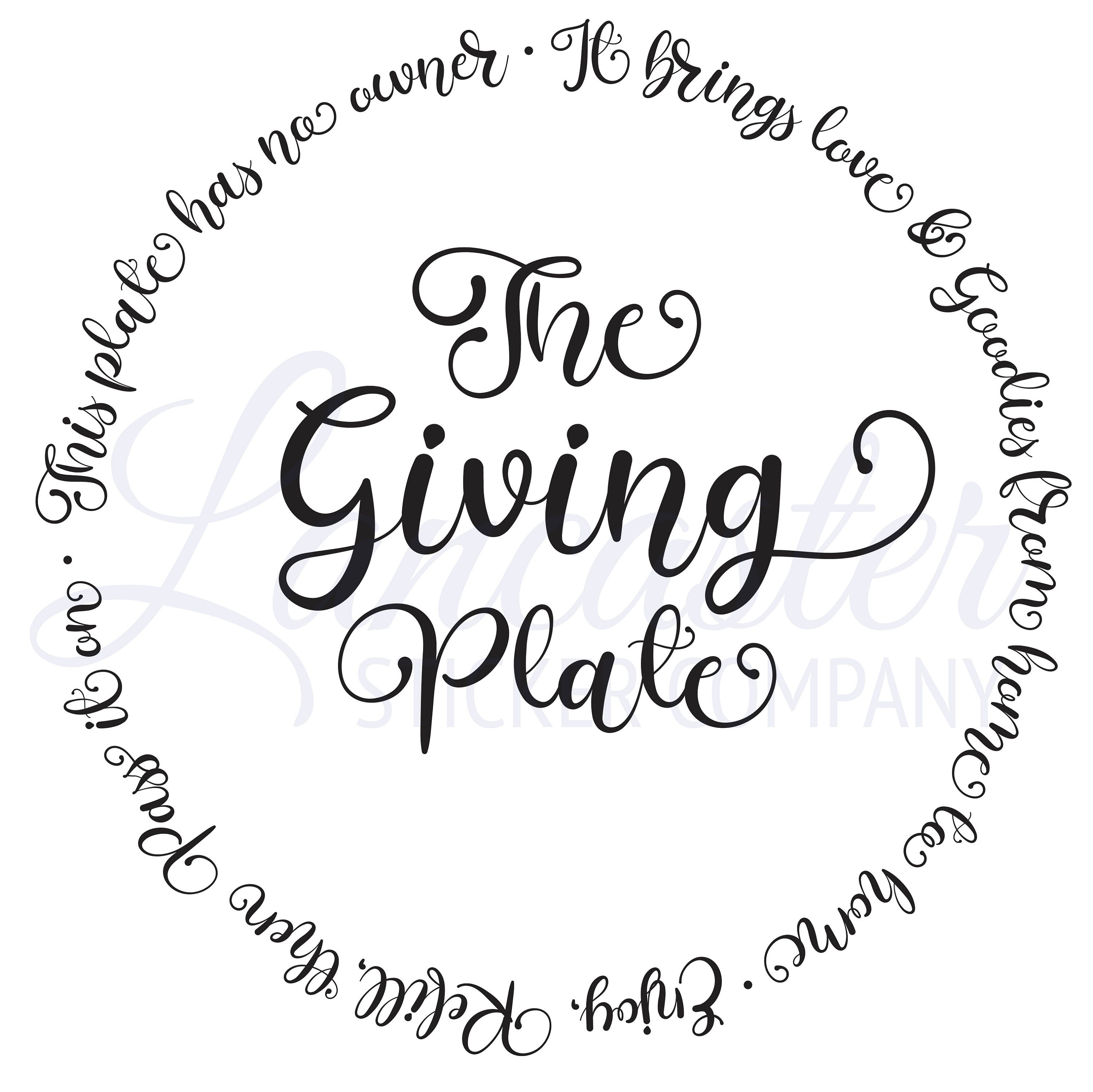 The Giving Plate SVG FILE, Cricut Svg Files, Decal and Vinyl - Etsy