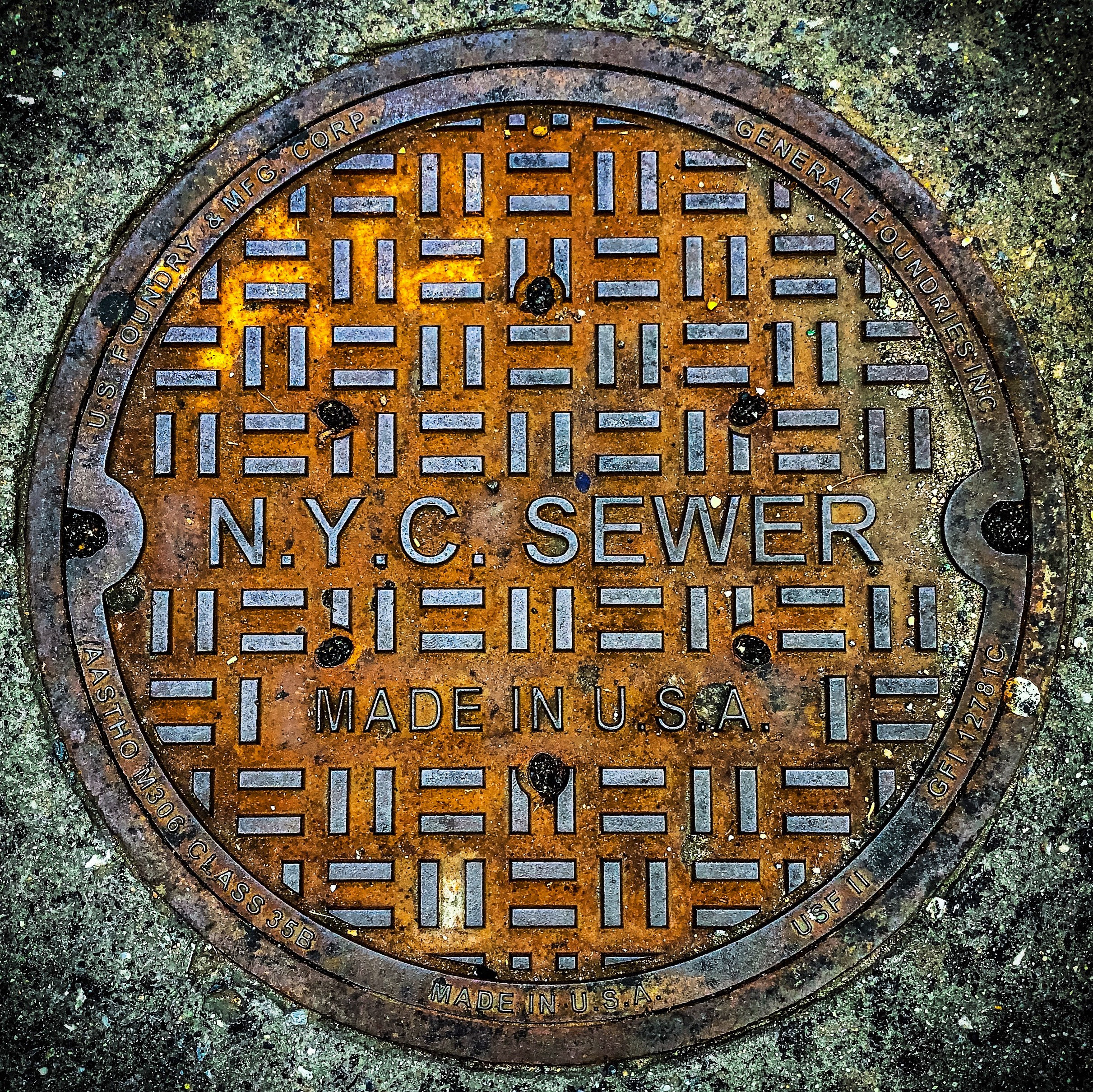 Metal Print of NYC Manhole (NYC Sewer Made in USA) - Etsy