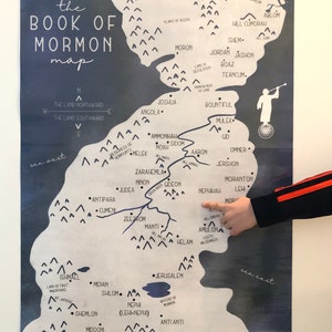 DIGITAL DOWNLOAD the Book of Mormon Map blue LDS Primary | Etsy