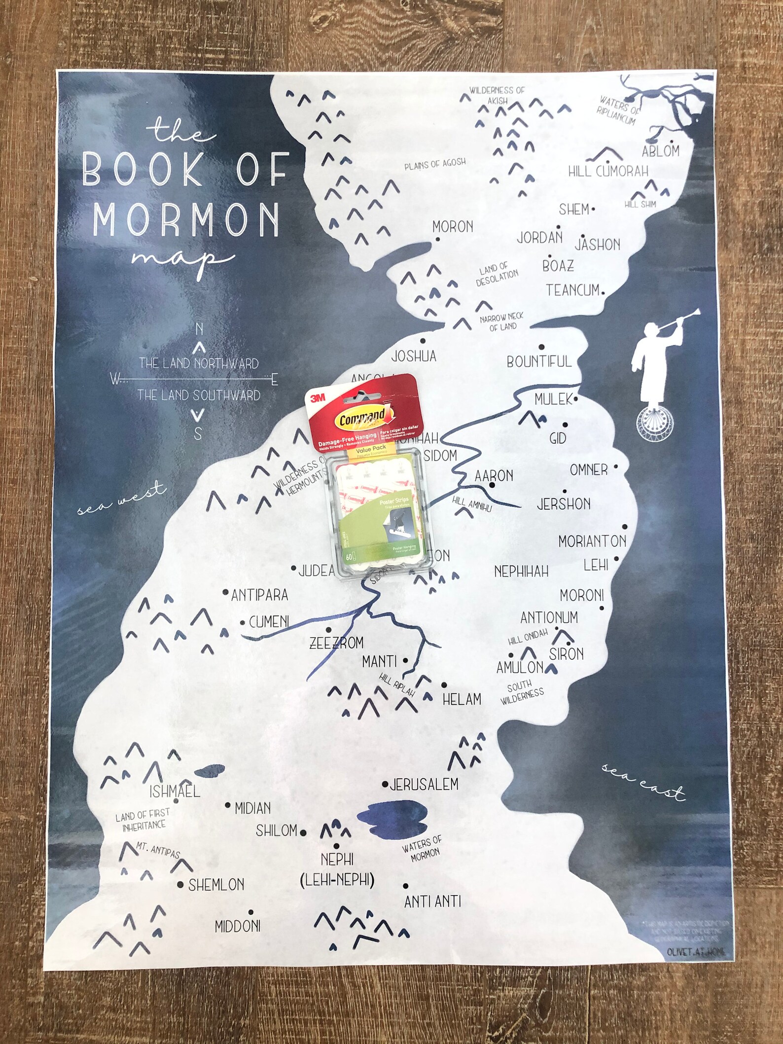 DIGITAL DOWNLOAD the Book of Mormon Map blue LDS Primary | Etsy