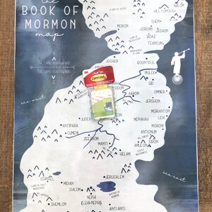 DIGITAL DOWNLOAD the Book of Mormon Map blue LDS Primary | Etsy