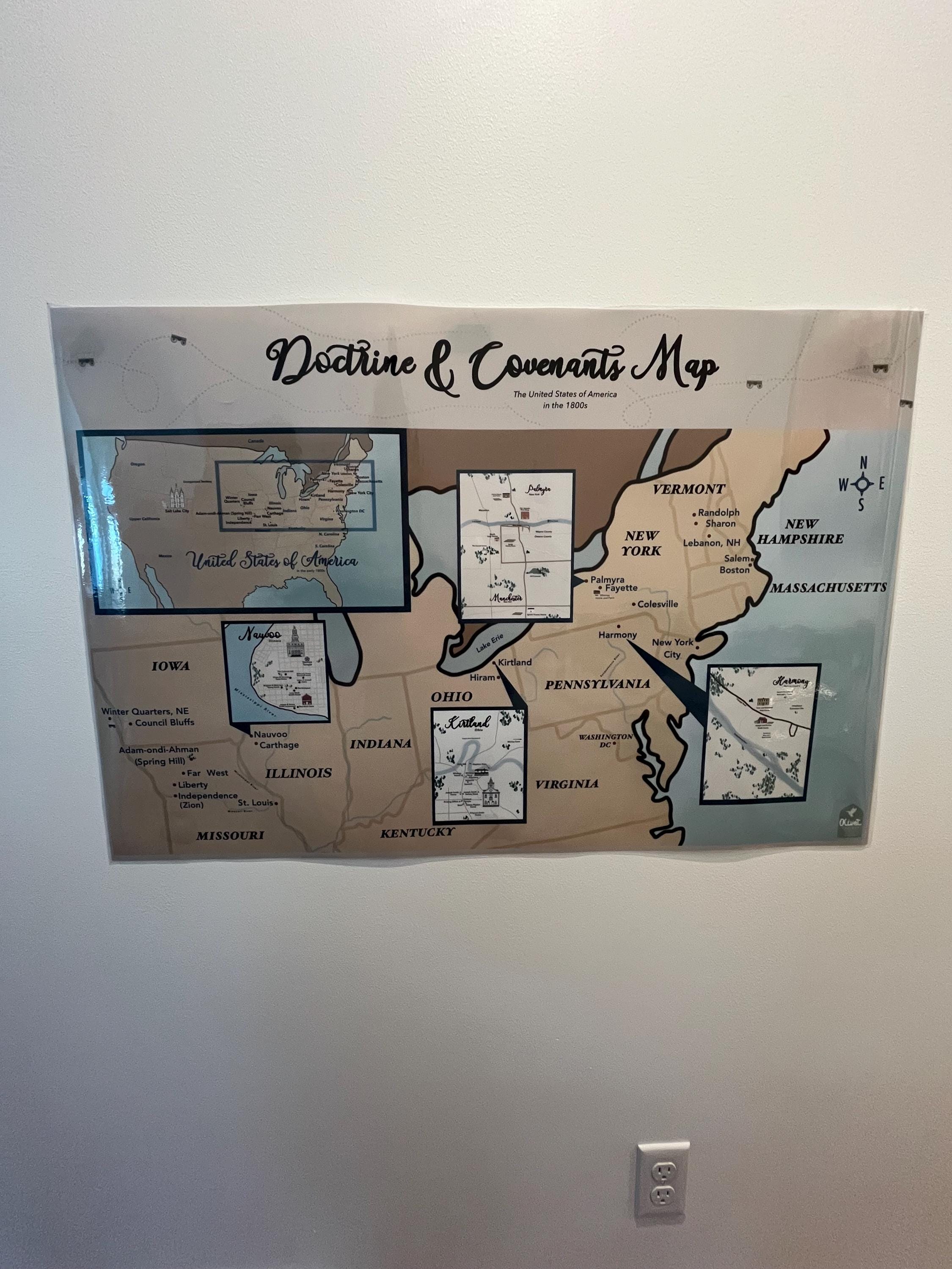 Doctrine and Covenants Map LDS 2025 Come, Follow Me Scripture Study D&C ...