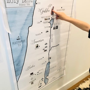 DIGITAL DOWNLOAD Map of Israel (the Holy Land in Jesus' Time) Holy Land ...
