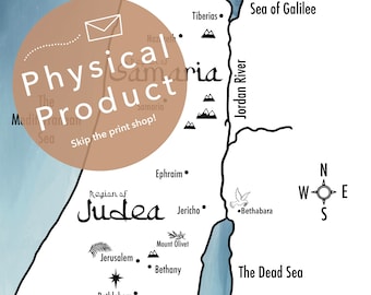 DIGITAL DOWNLOAD Map of Jerusalem in Jesus' Time Holy Land Christ Bible ...