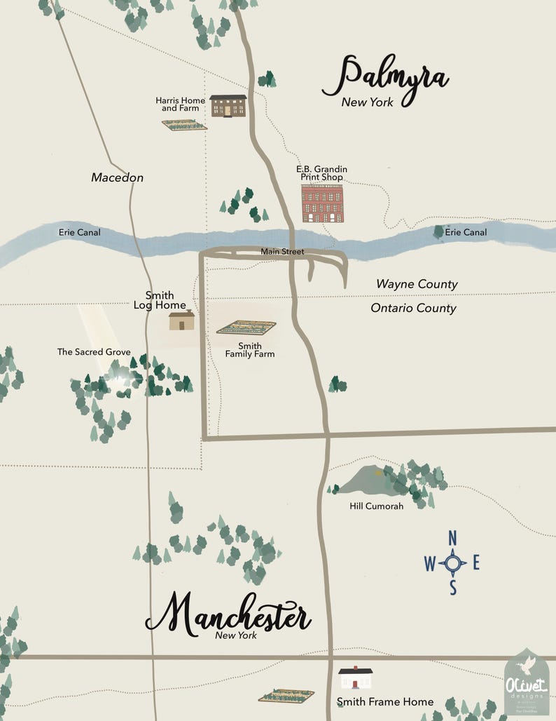 Doctrine and Covenants Map LDS 2025 Come, Follow Me Scripture Study D&C ...