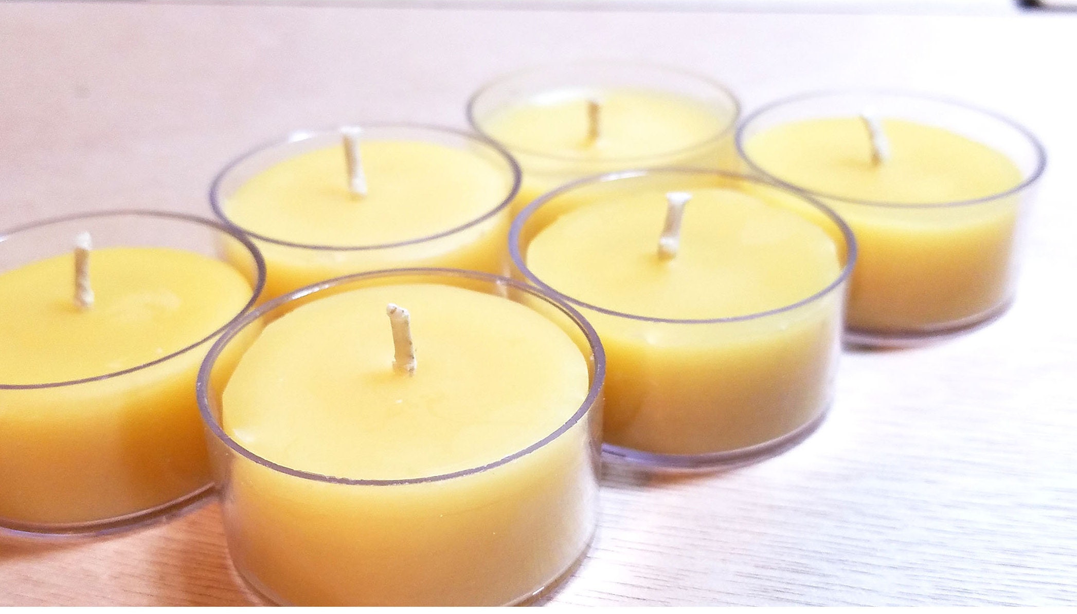6 Beeswax Tealights - Etsy