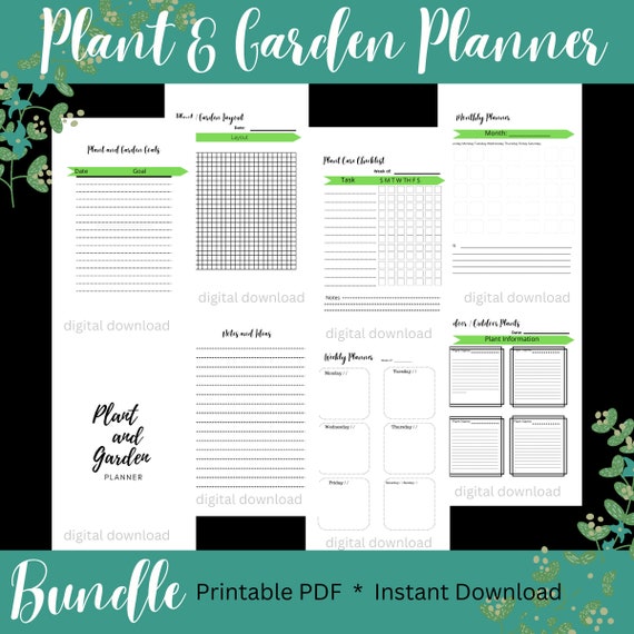 Printable Indoor Outdoor Plant and Garden Planner Gift for - Etsy