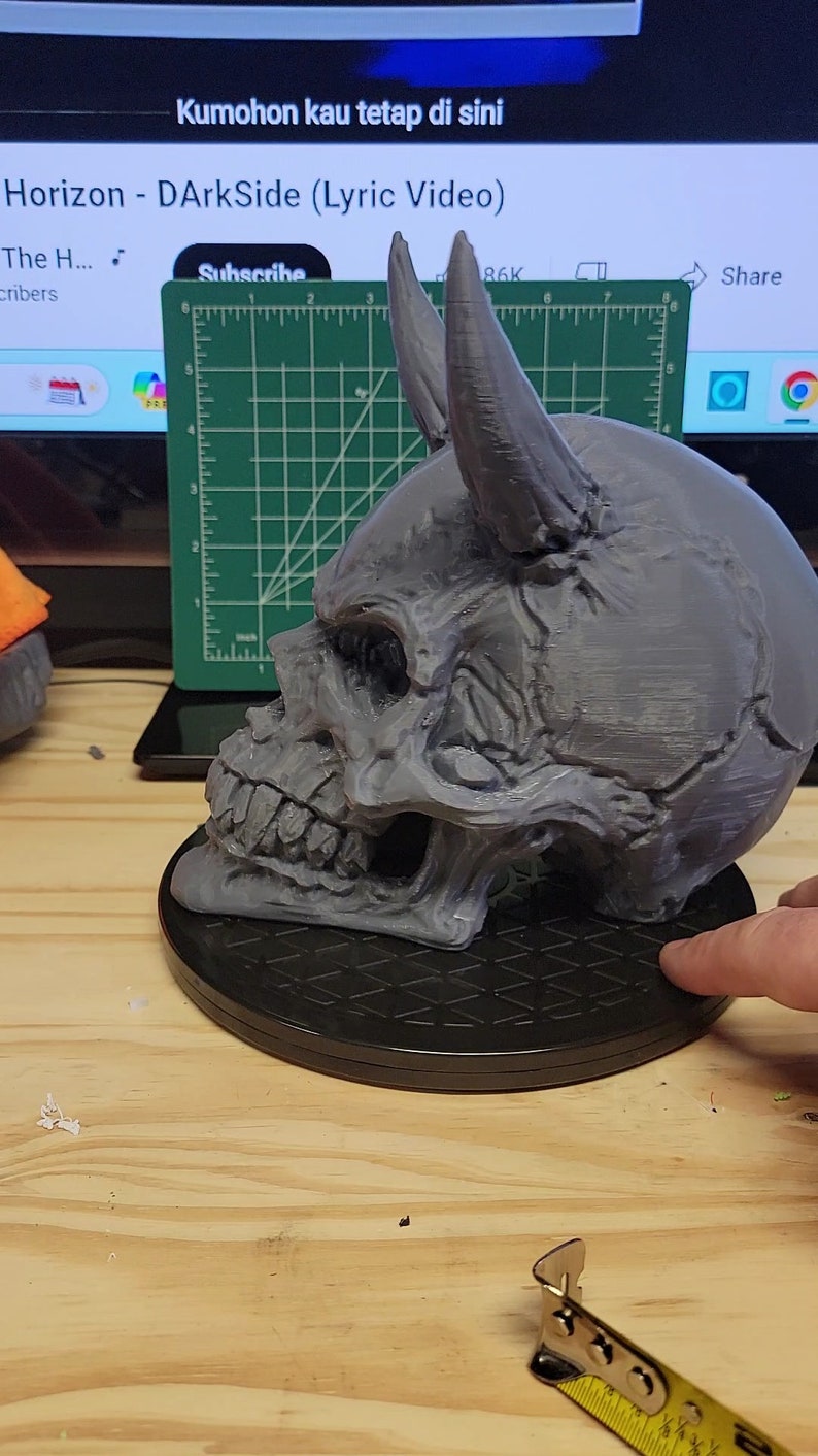 3d Printed Demon Skull - Etsy