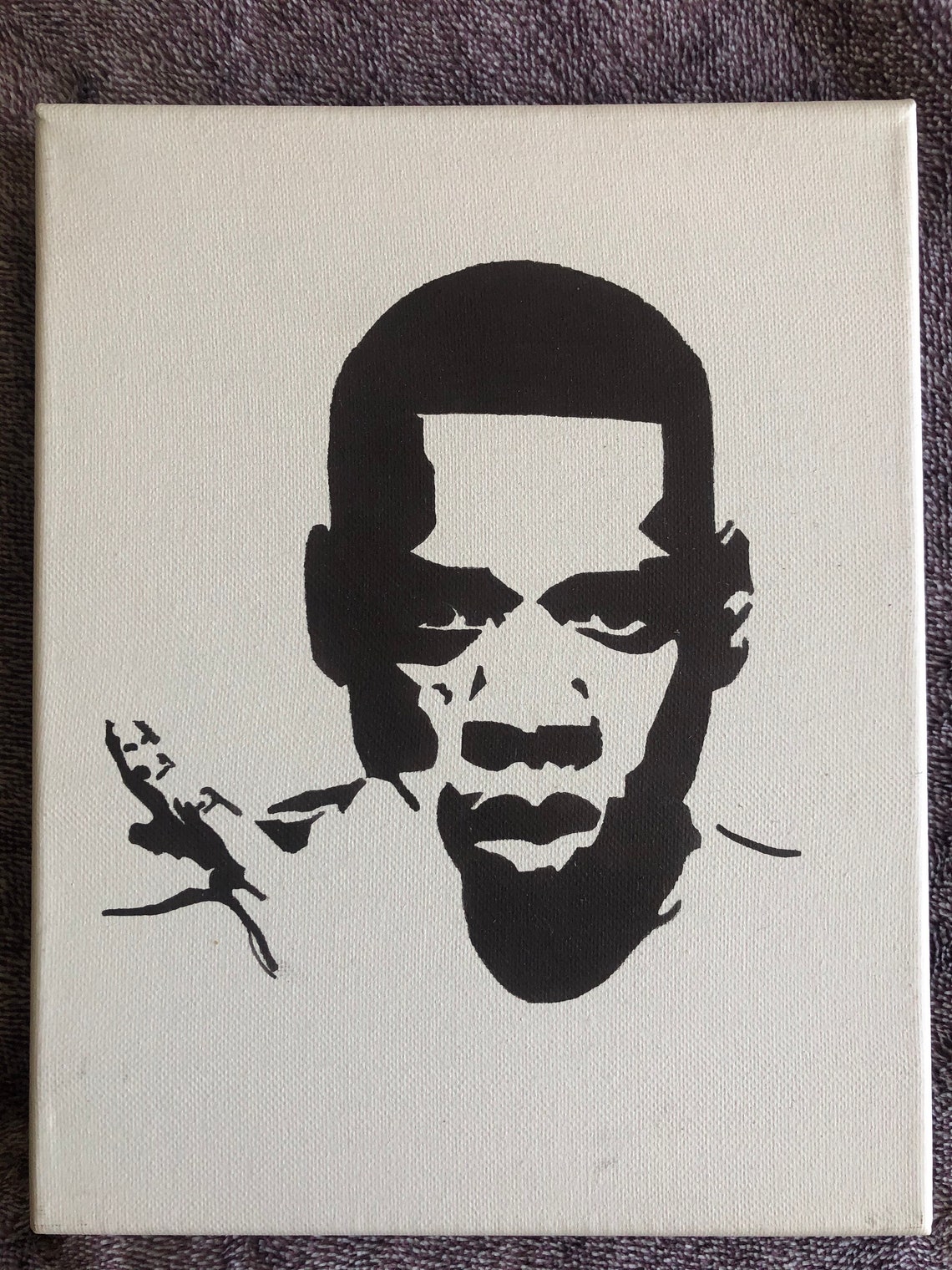Jay-z Hand-drawn Silhouette on Canvas - Etsy