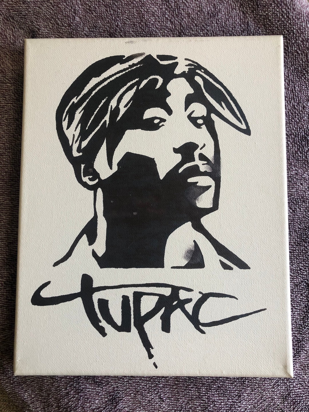 Tupac Hand-drawn Silhouette - Etsy