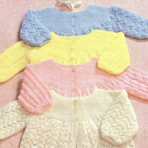 CUTE Preemie Baby Layette 3 PLY Knitting Pattern PDF Download - Etsy