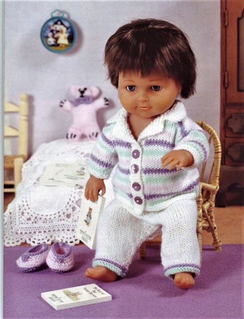 Doll Clothes Knitting Pattern Book, Doll Size 12 to 22 Inch, Double ...