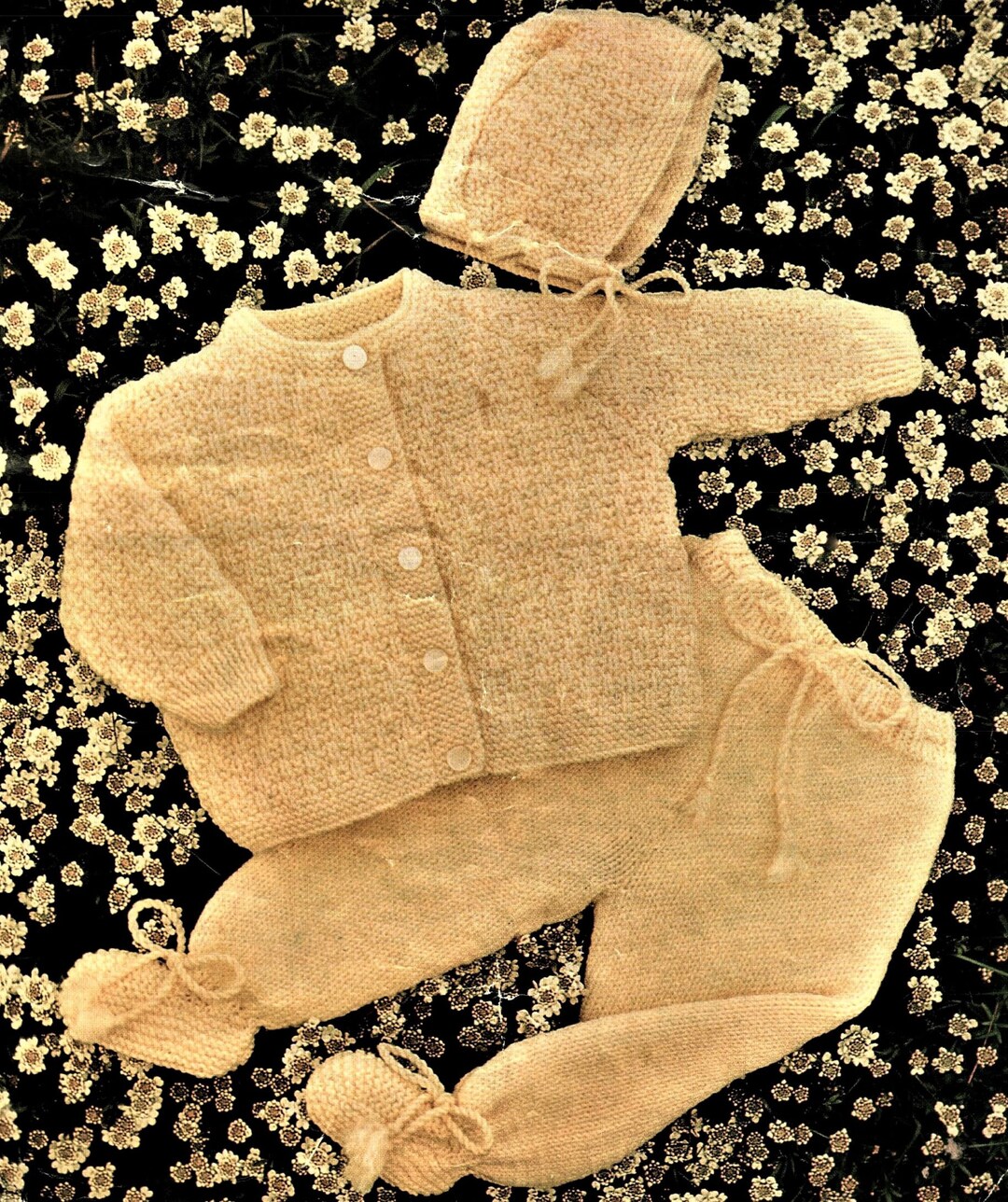 Baby Knitting Pattern, Pram Suit, Size 18 to 22 Inch Chest, Double ...