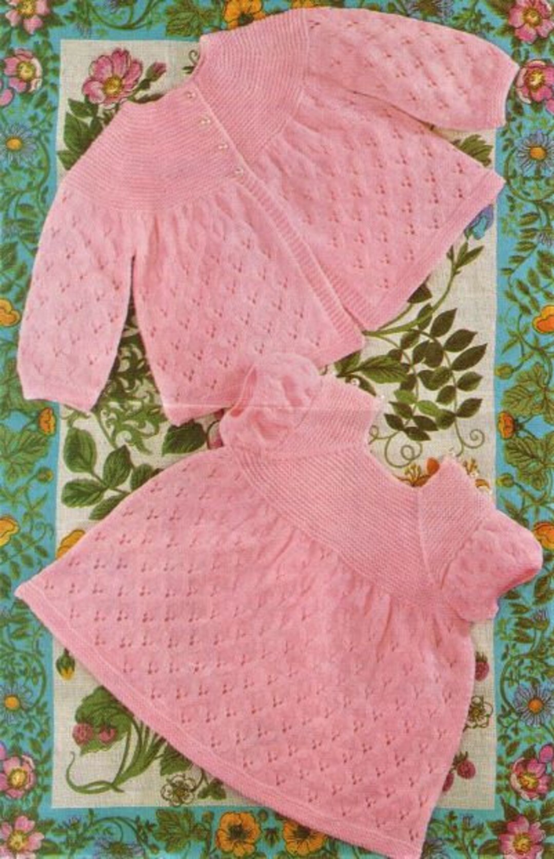 Instant Download PDF, Baby Matinee and Dress Knitting Pattern, Size 17 ...
