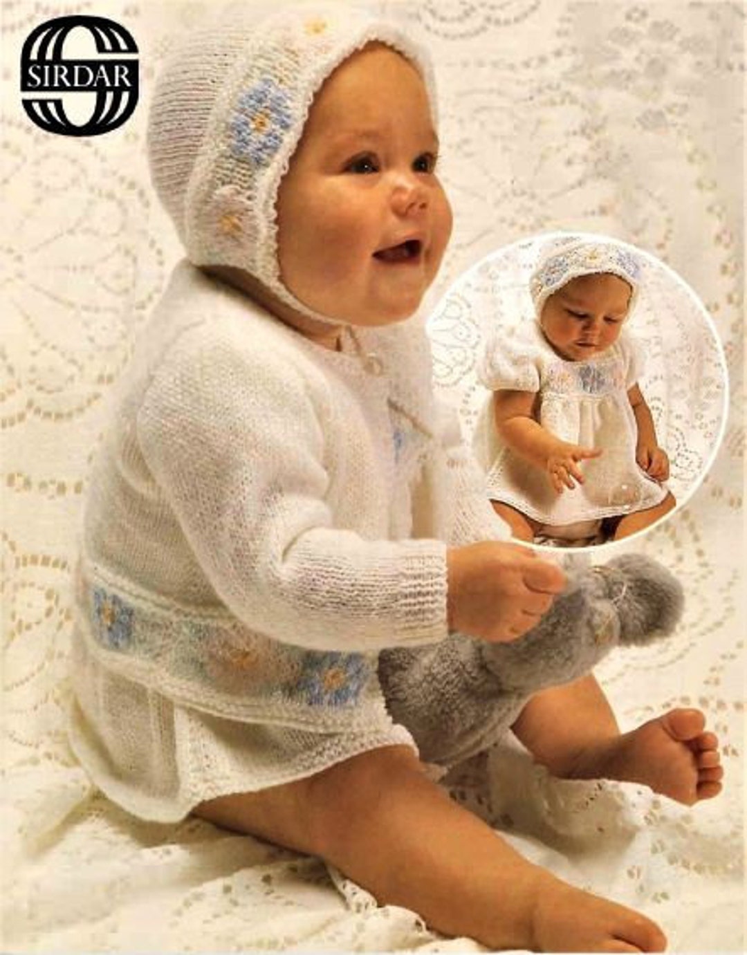 Baby Knitting Pattern, Coat, Bonnet, Dress, Instant Download Pdf, Size ...
