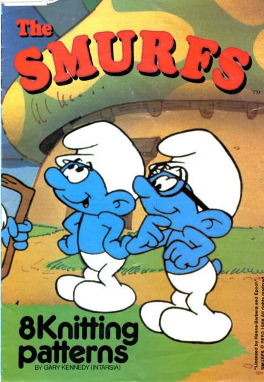 Smurfs Jumper Knitting Pattern, Size 24 to 32 Inch Chest, 4 Ply Yarn or ...