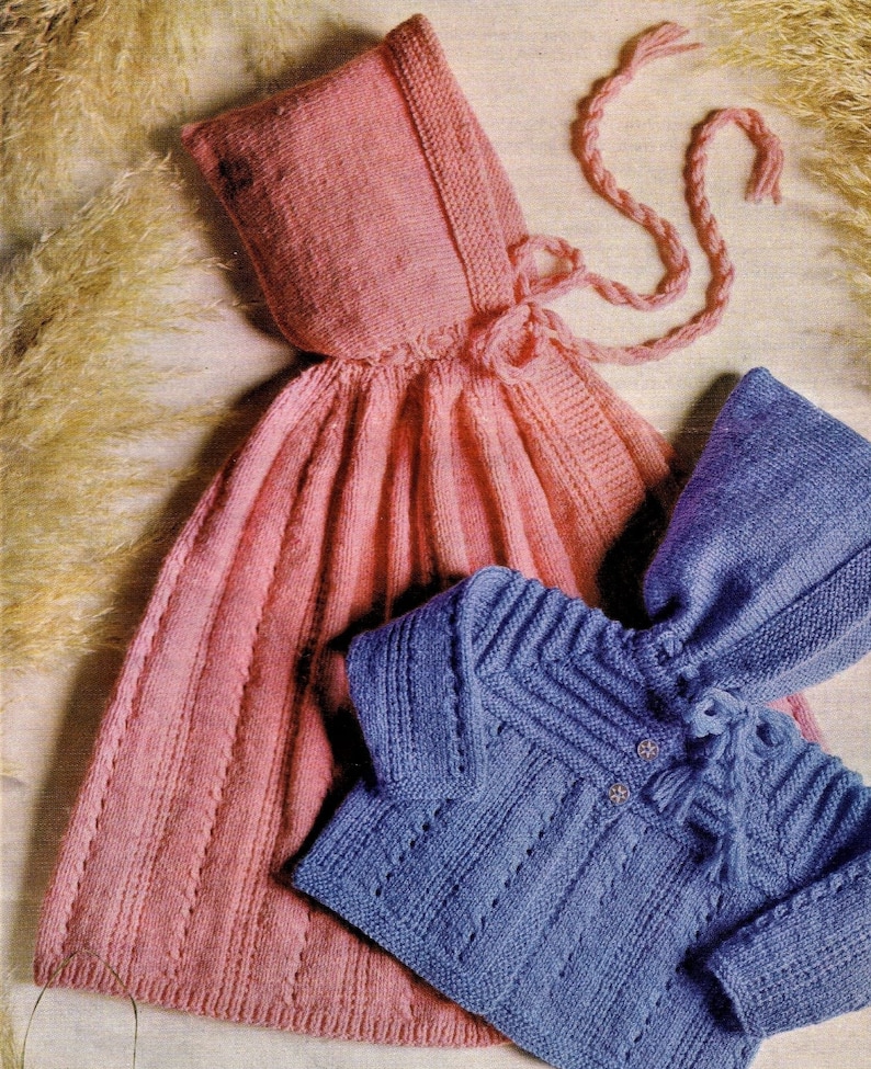 Baby Knitting Pattern Cape and Hooded Jacket Size 18 to 22 | Etsy