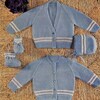 Baby Knitting Pattern, Jumper and Cardigan, Size 18 to 22 Inch Chest ...
