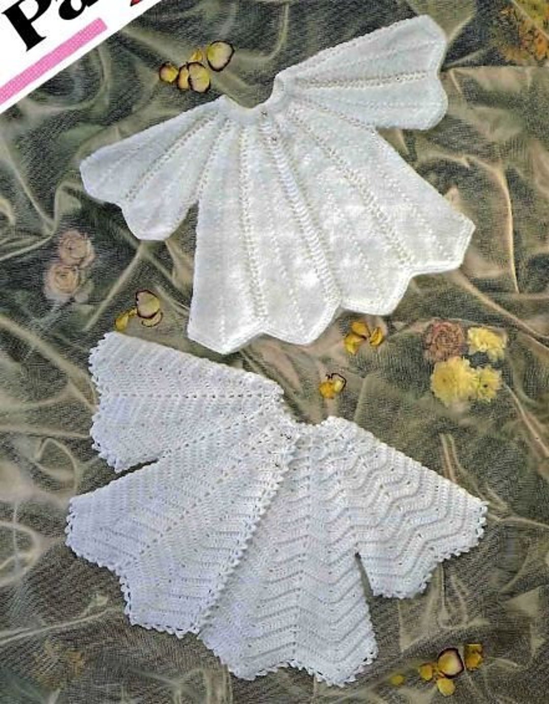 Baby Pattern, Knitting and Crochet Angel Top, Size 16 to 18 Inch Chest ...