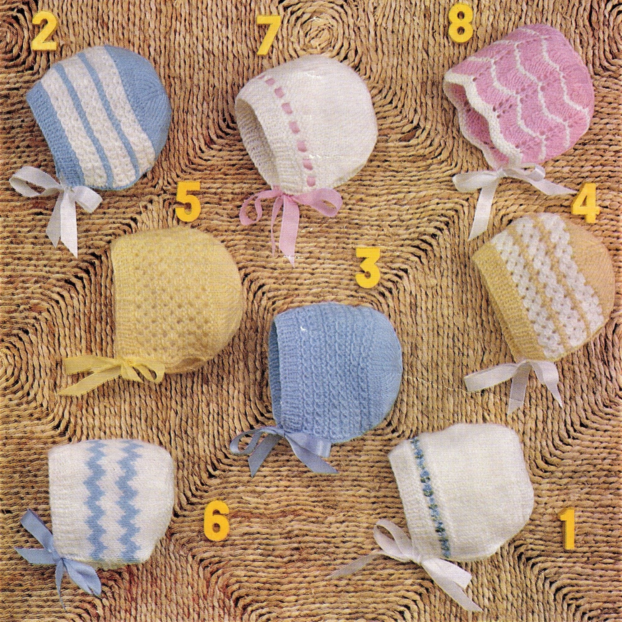 Nearly Free Baby Knitting Pattern Bonnet Size 1 to 6 Months - Etsy UK