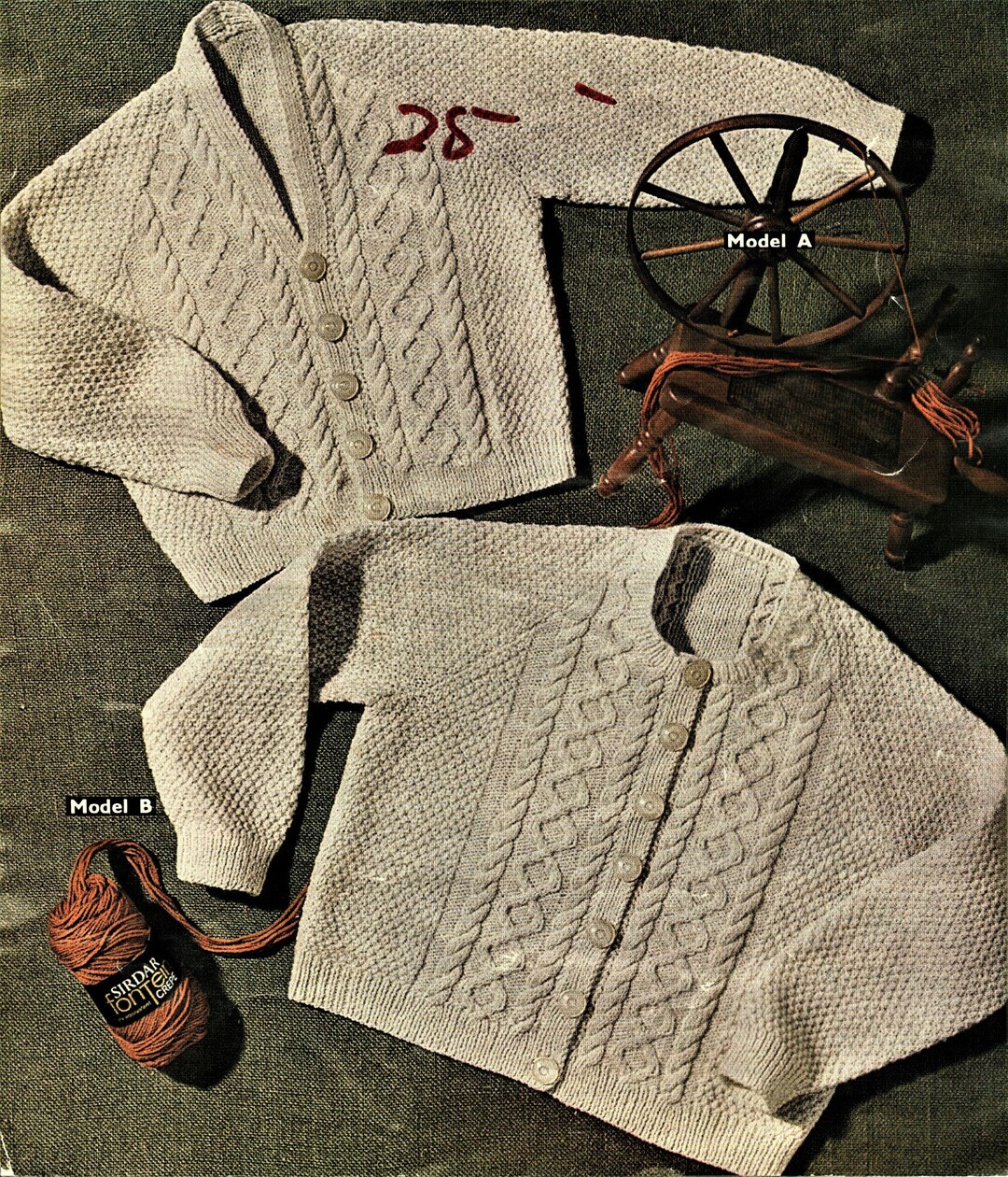 Baby Knitting Pattern, Cardigans, 22 to 24 Inch Chest, 4 Ply Yarn or ...