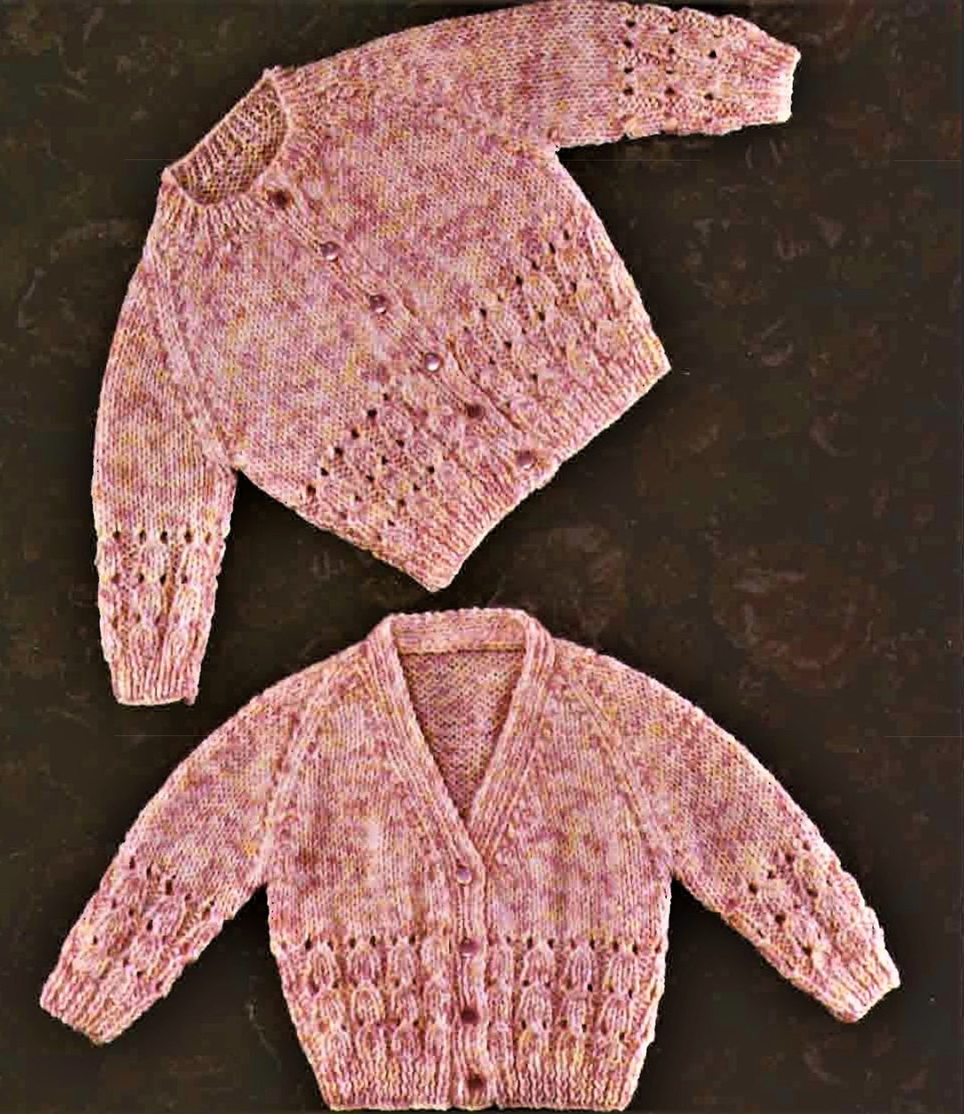 Baby Knitting Pattern, Cardigan, Size 17 to 20 Inch Chest, Double ...