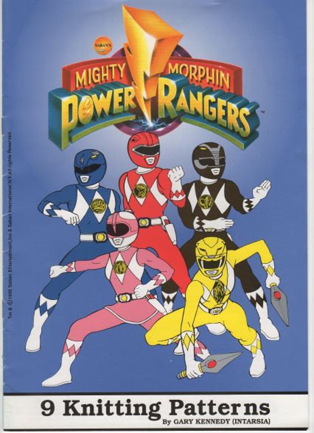 Childs to Adults Power Rangers Knitting Pattern, Size 24 to 40 Inch ...