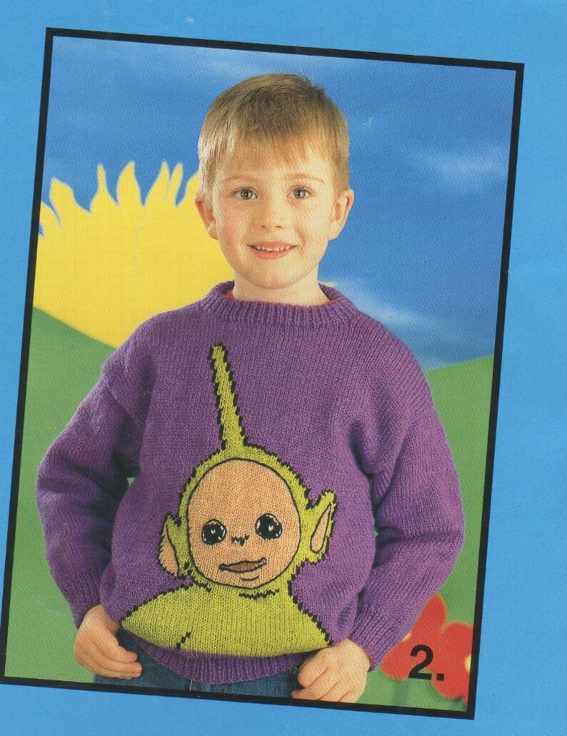 Nearly Free Toddlers to Adults Teletubbies Jumper Knitting - Etsy
