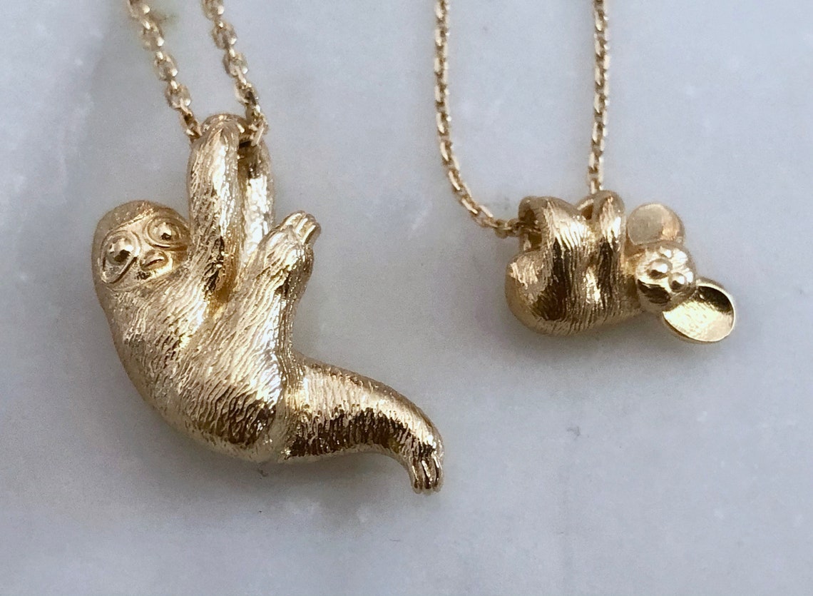 Sloth Charm 14K Gold Sloth Charm Sloth Jewelry Sloth Charm - Etsy UK