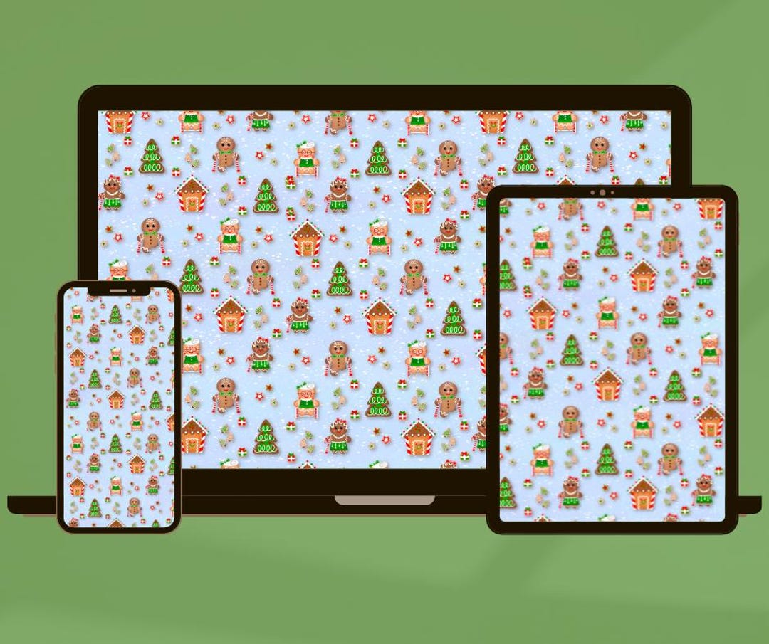 Disabled Gingerbread Digital Backgrounds Inclusive Holiday Wallpaper ...