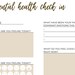 Mental Health Daily and Weekly Check in Journal Worksheet Printable ...