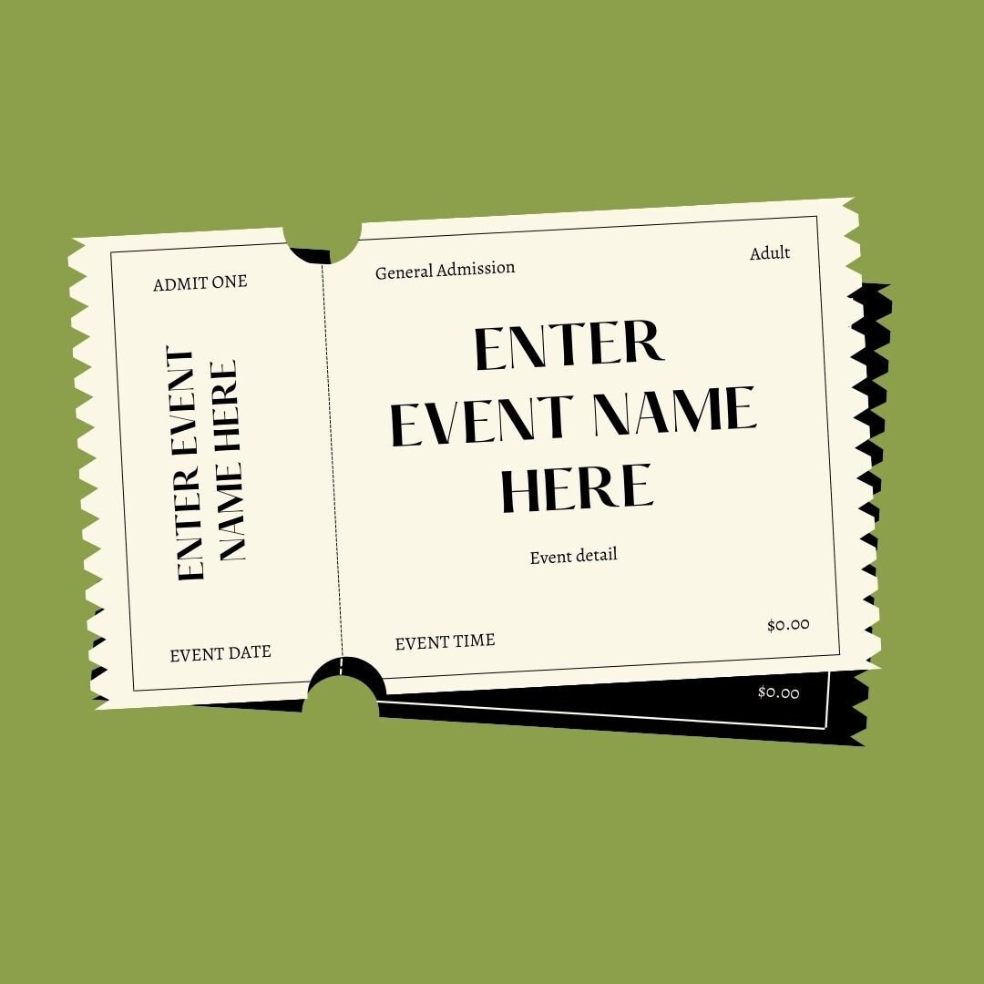 Event "admit One" Ticket- Printable Template- SVG- Printable Event ...