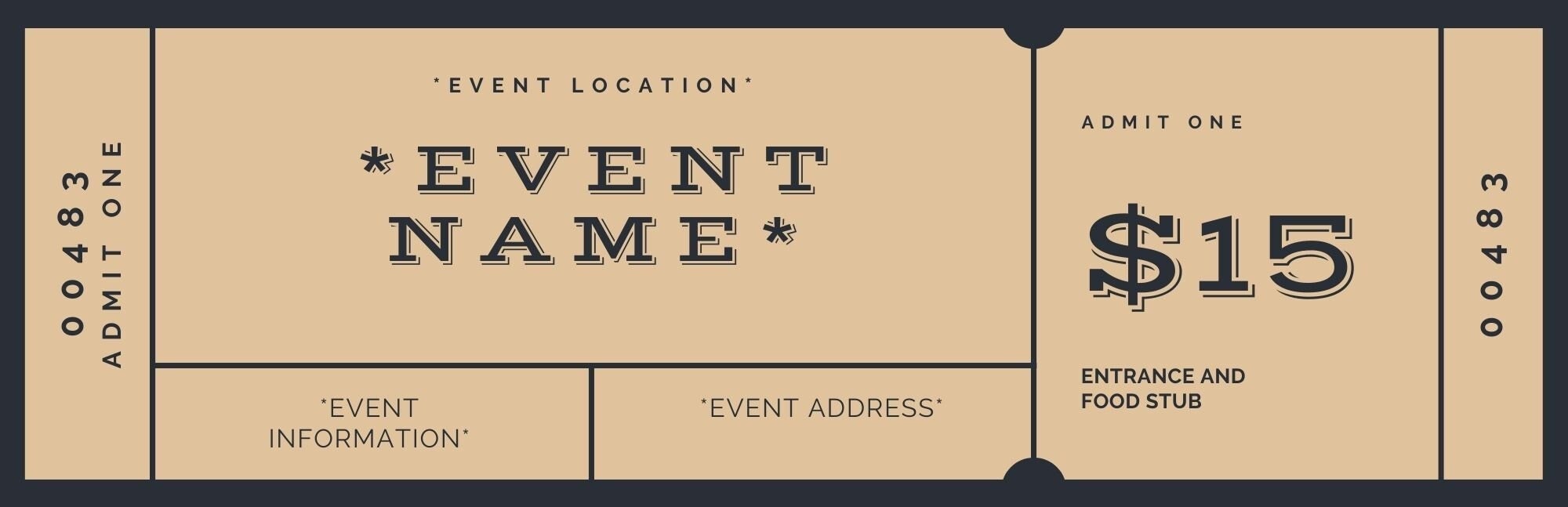 Event Raffle Ticket Template Event Ticket SVG Raffle Ticket SVG Admit ...