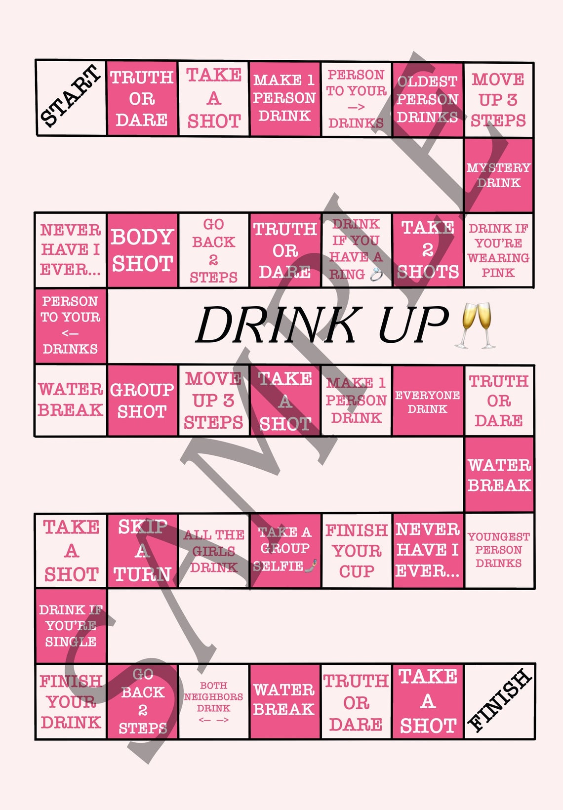 Drink up Printable Game Template. Girls Night-bachelorette-drinking ...