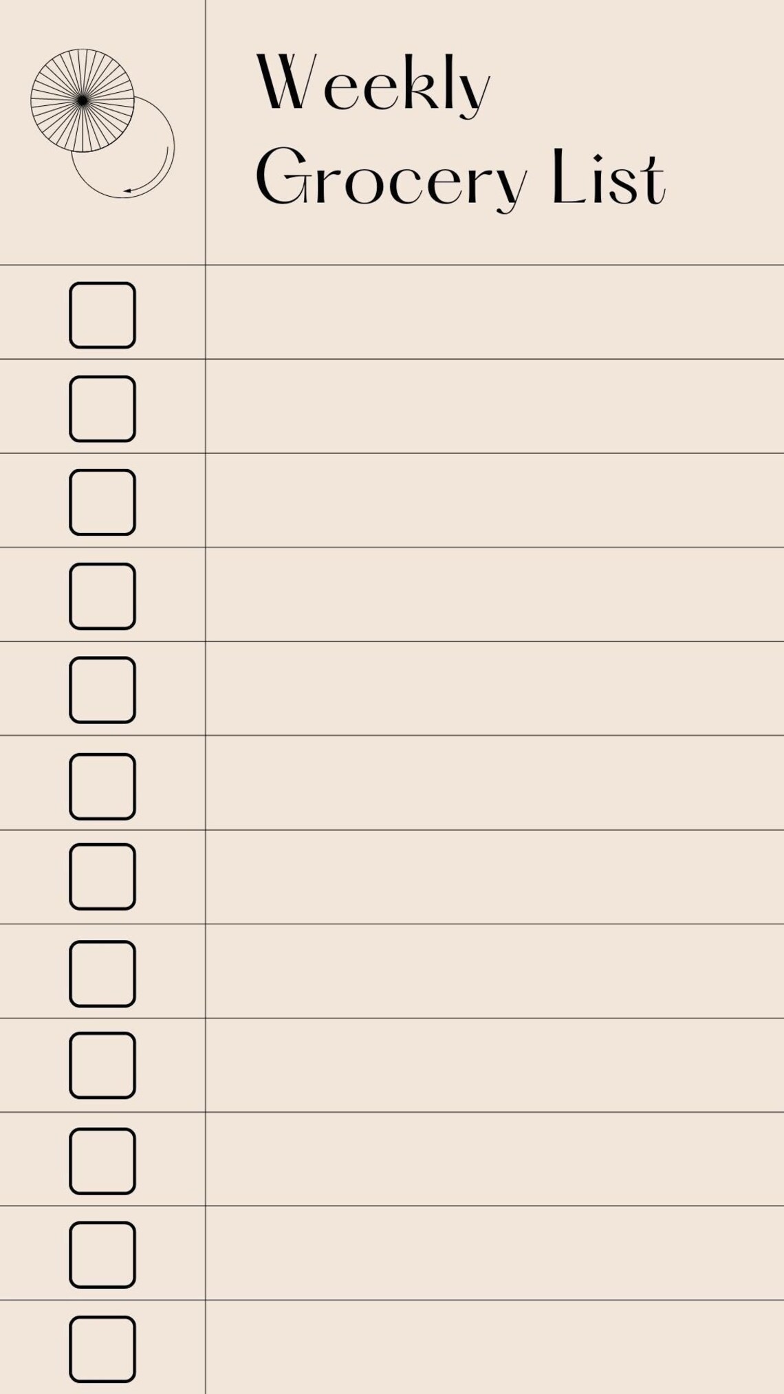 Weekly Grocery List Template SVG - Etsy